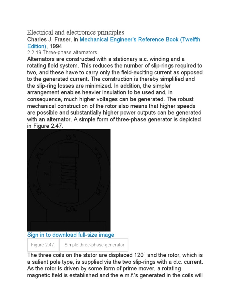 Electrical and Electronics Principles | PDF | Electrical Engineering | Power (Physics)