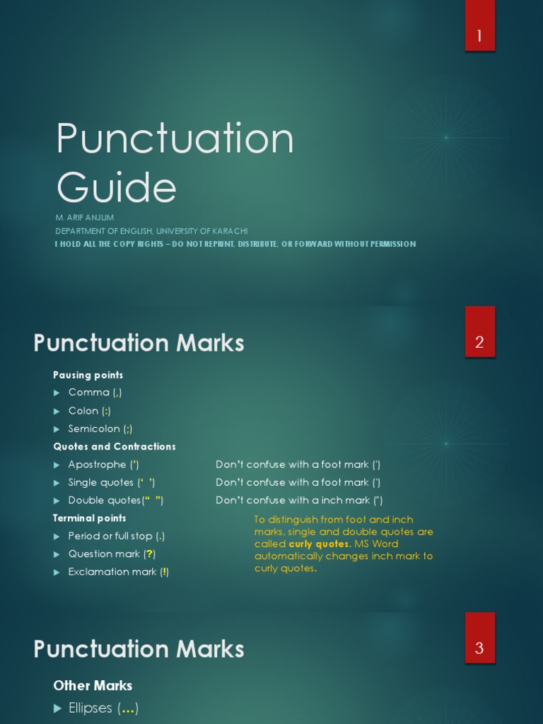 Academic Writing Punctuation Guide | PDF | Ellipsis | Punctuation