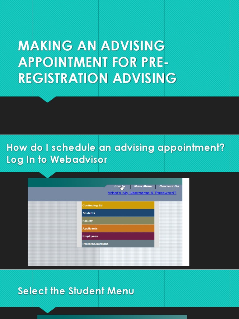 Schedule Pre-Registration Advising | PDF