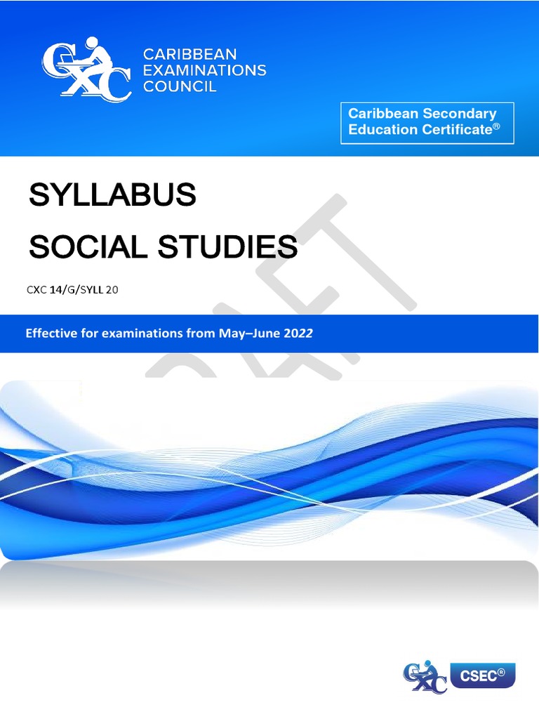 CSEC Social Studies Syllabus - Data Collection | PDF | Family ...