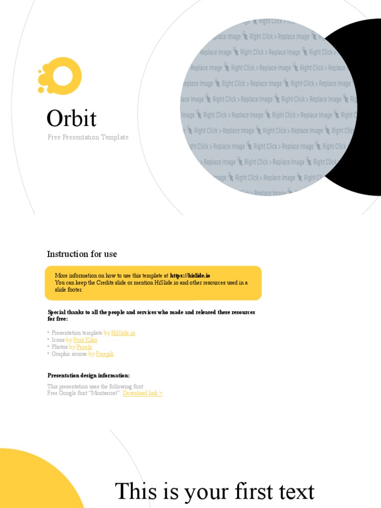Orbit Free Presentation Template Pdf Printing Design