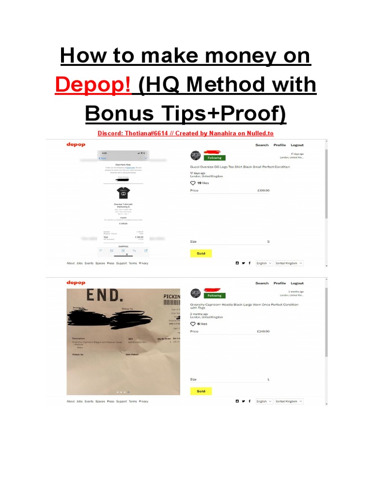 HQ Depop Method by Nanahira | PDF | Business | Communication