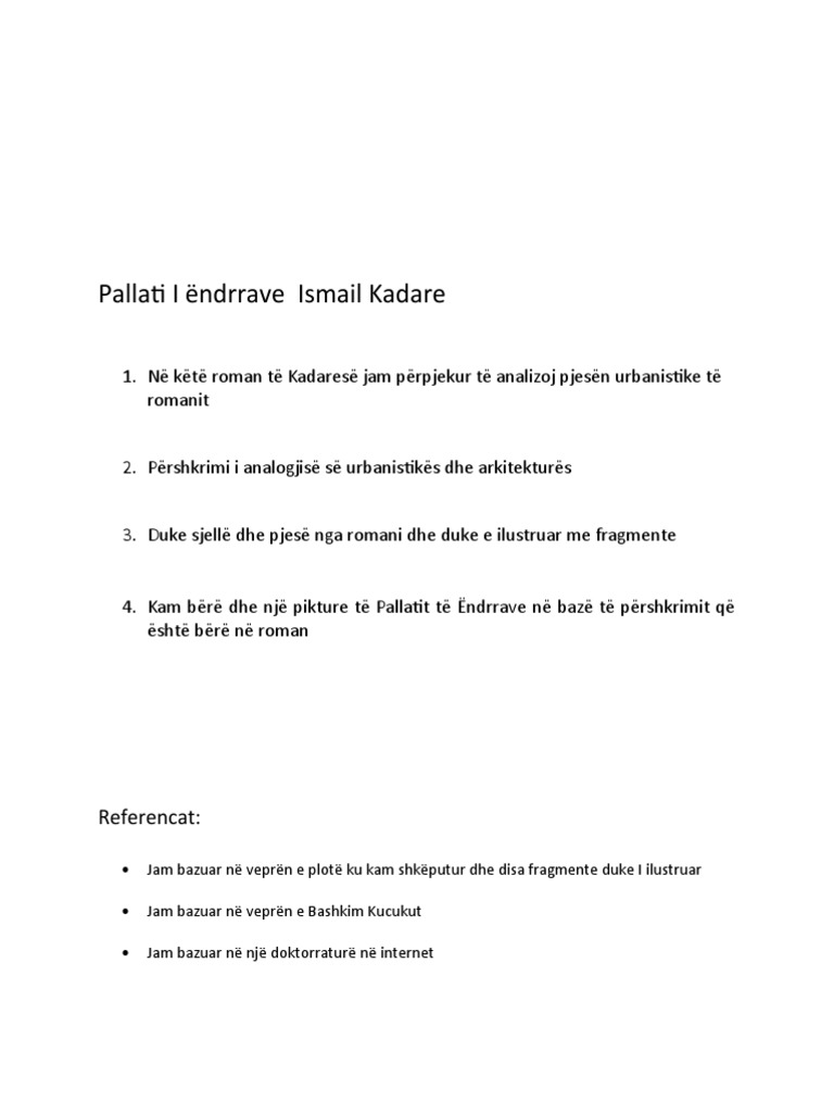 Pallati I Wndrrave Ismail Kadare | PDF