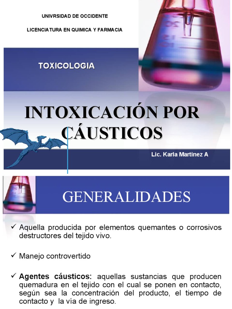 Intoxicacion Por Causticos | PDF | Quemar | Ácido