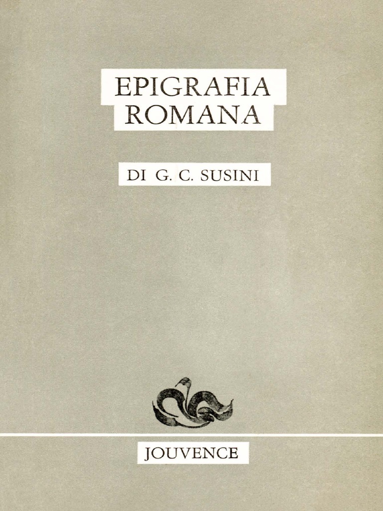 Susini, Epigrafia Romana | PDF