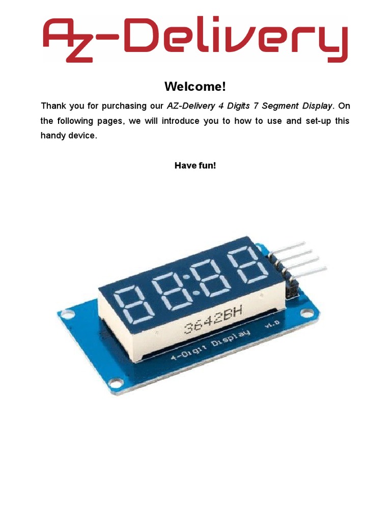 4 Digits 7 Segment Display ENG | PDF | Subroutine | Array Data Structure