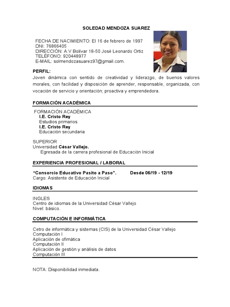 Soledad CV | PDF