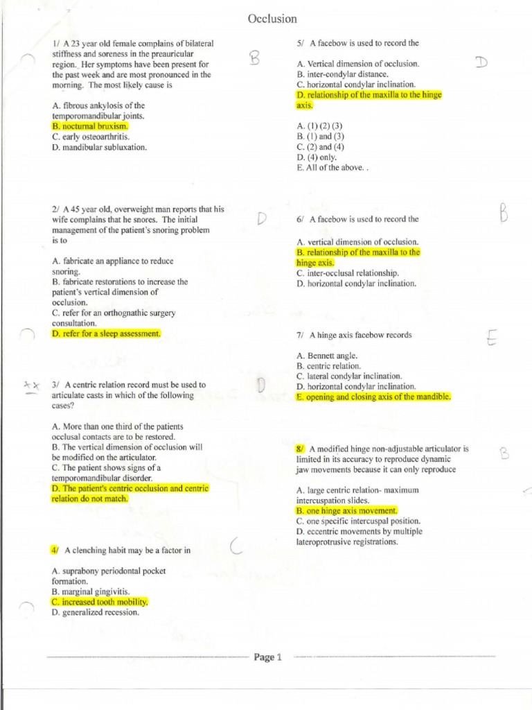 8 Occlusion | PDF | Dental Anatomy | Mouth