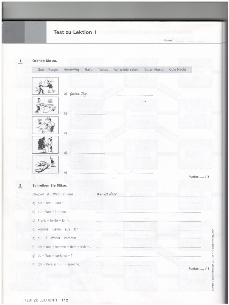 TESTS Schritte 1 | PDF