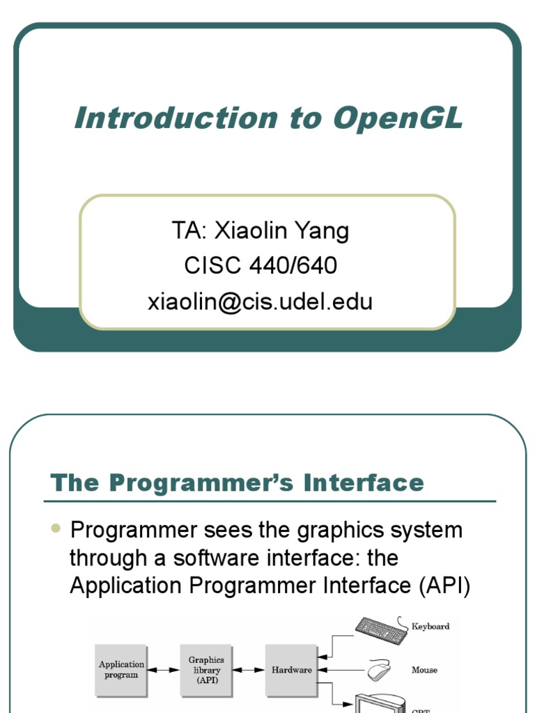 Introduction To OpenGL | PDF | Computer Programming | Callback (Computer Programming)