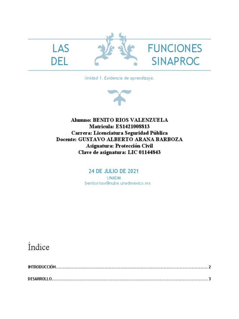 Funciones Clave del SINAPROC | PDF | Defensa Civil