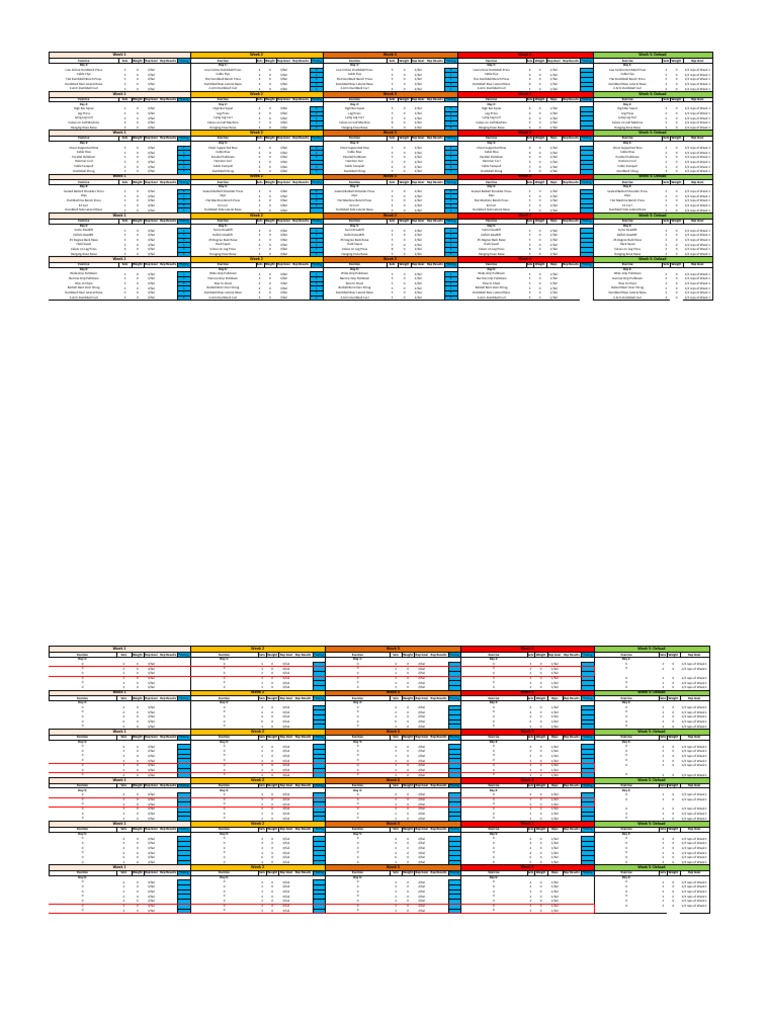 (RP MPT Advanced) 6x - Full Body | PDF | Calf | Weight (RP MPT Advanced) 6x - Full Body | PDF | Calf | Weight