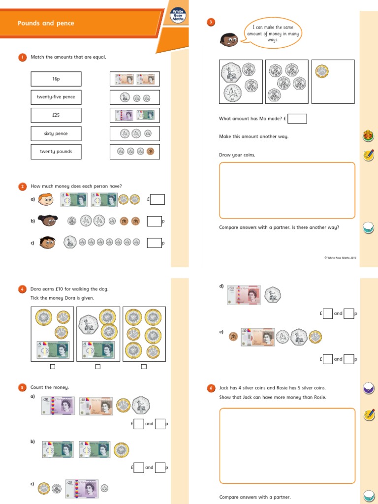 Pounds and Pence WORKSHEET | PDF | Penny | International Trade