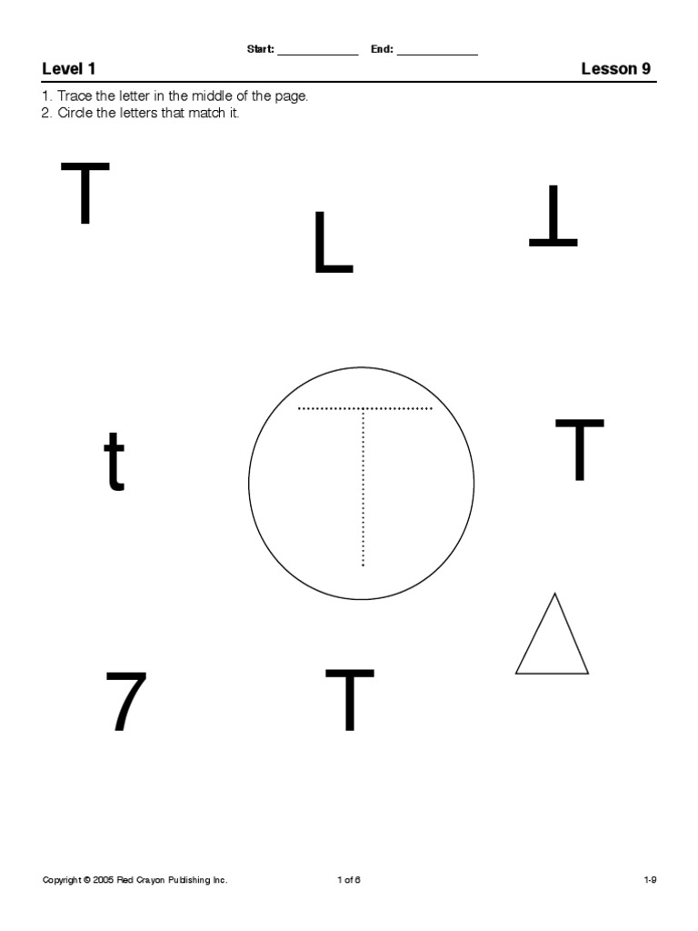 1-9 Level 1 Writing | PDF