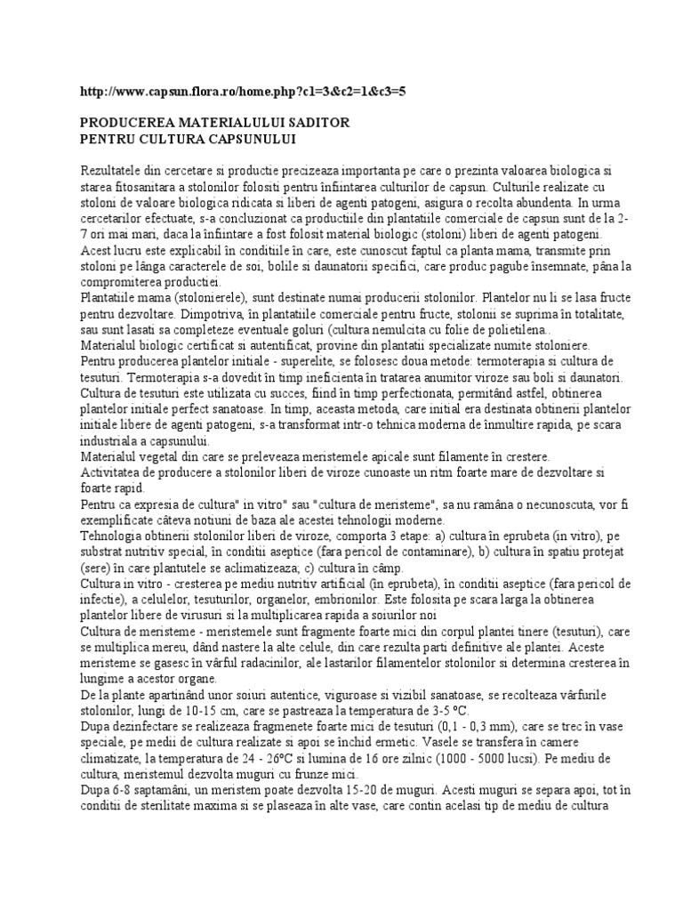 Capsuni - Stoloni | PDF