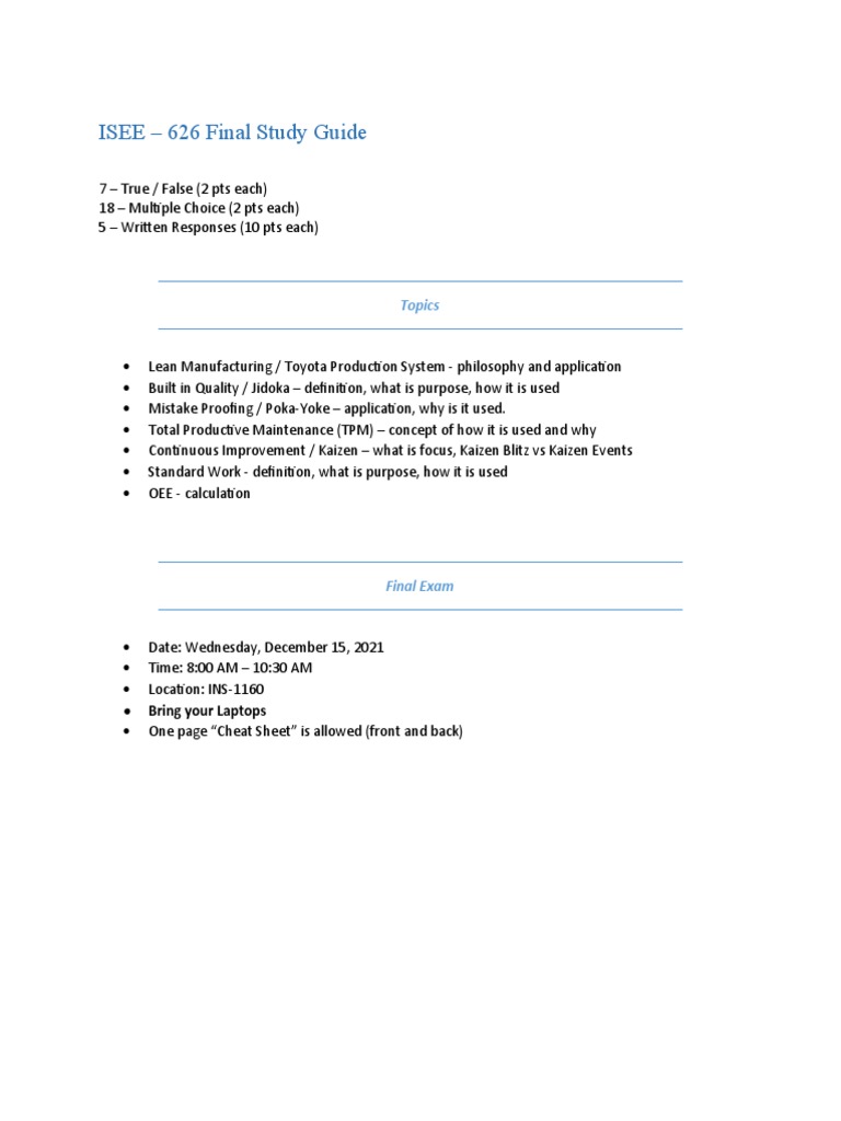 CPS Final Study Guide | PDF