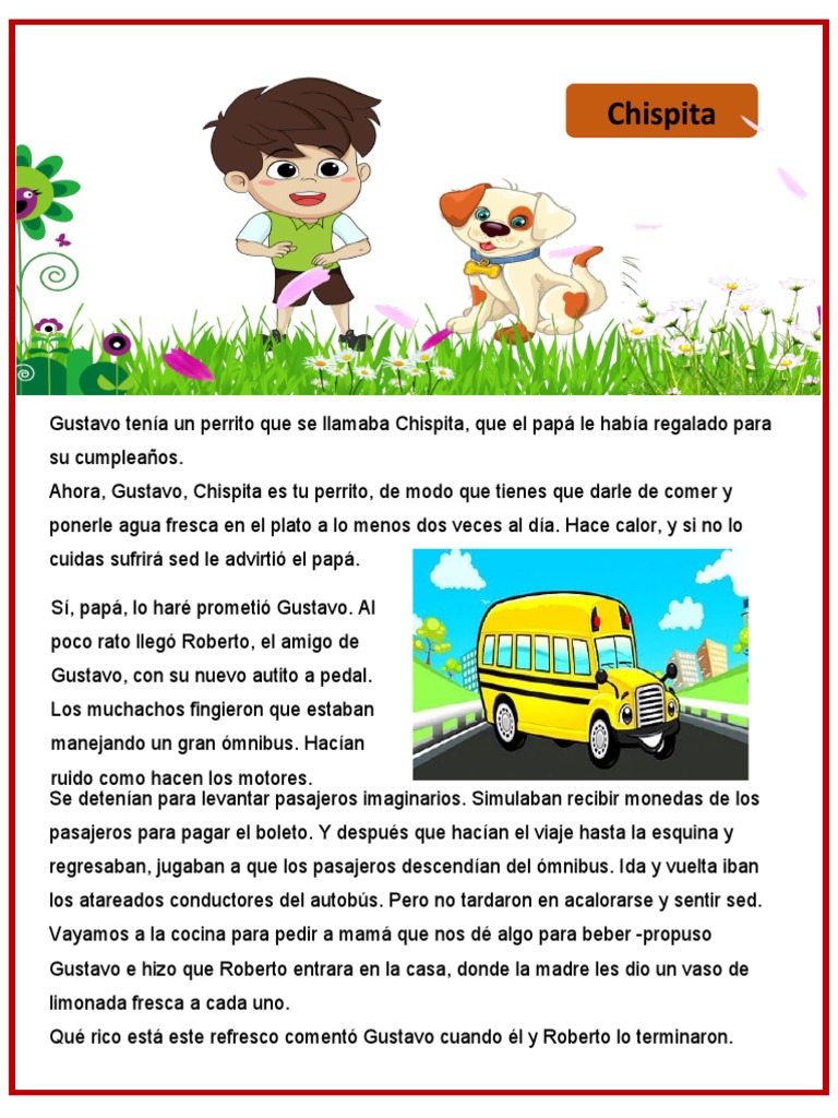 Chispita (Historia Con Lección Moral Bíblica) Sugey. | PDF