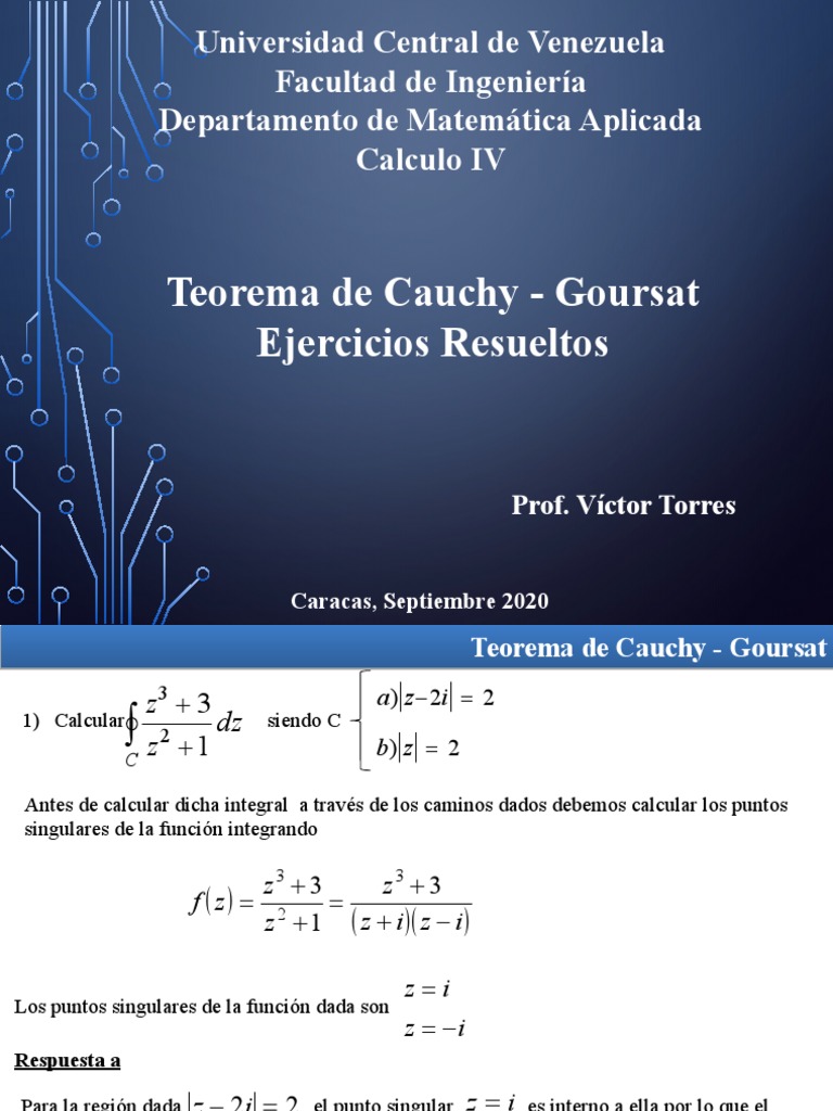 Teorema de Cauchy-Goursat: Ejercicios Resueltos | PDF | Integral | Análisis
