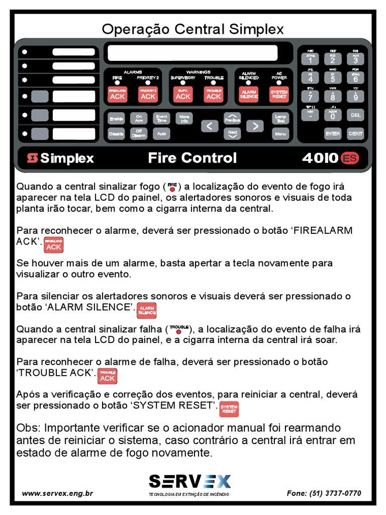 Central Simplex - Manual de Operação | PDF