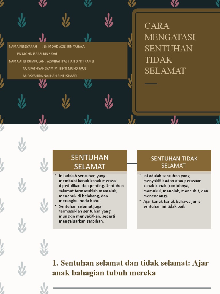 Mengajarkan Sentuhan Selamat untuk Anak | PDF