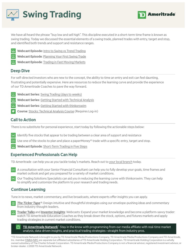 SwingTradingOneSheet v0 02 Comp JW | PDF | Financial Adviser ...