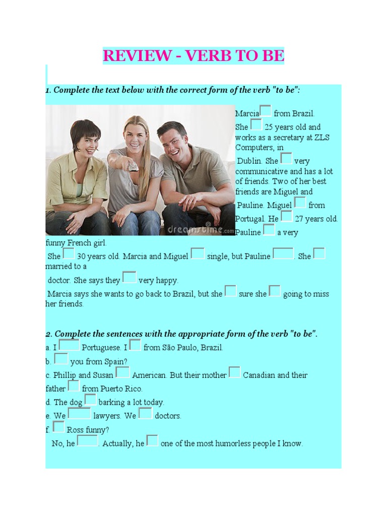 Verb To Be | PDF | Linguistics