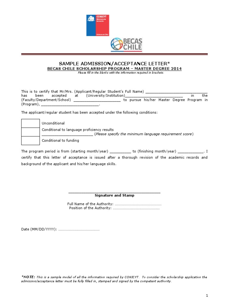 College Admission Letter Template | PDF