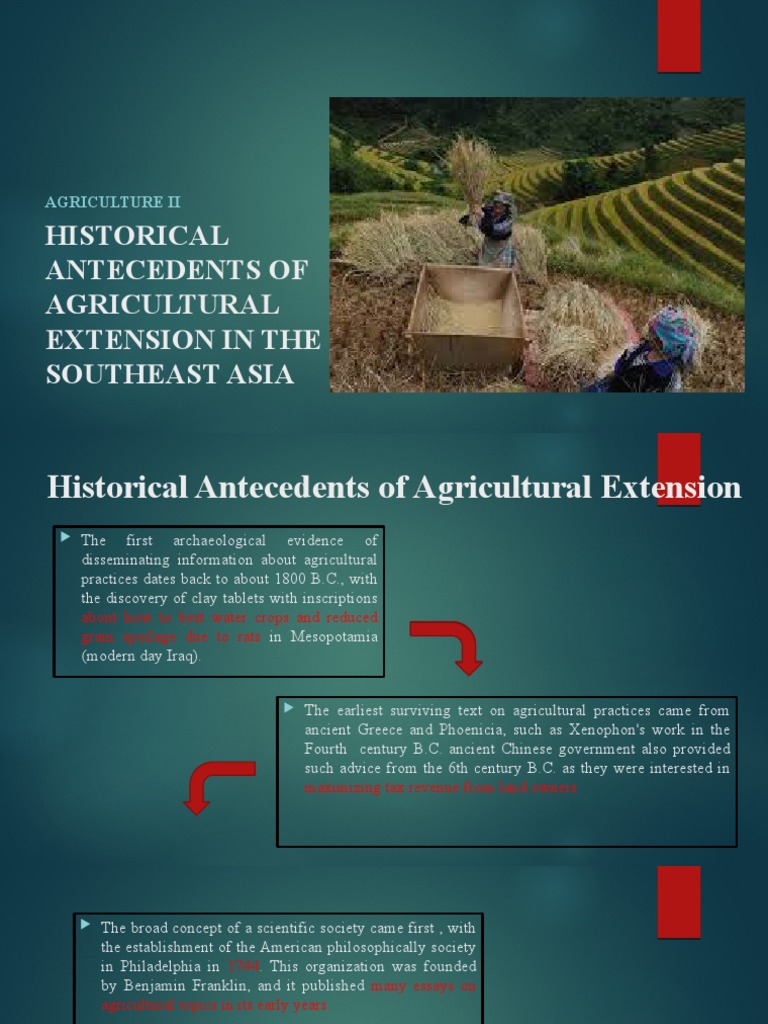 Historical Development of Agricultural Extension Services in Southeast ...