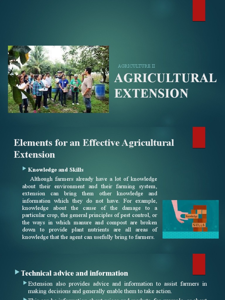 (Week 4-5) Agricultural Extension | PDF | Agriculture | Top Down And ...