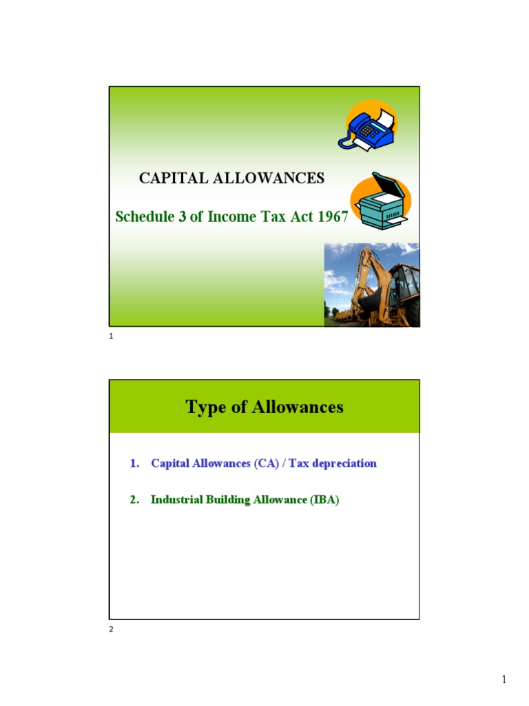 Lecture - Capital Allowance and Industrial Building Allowance 2033 45 ...