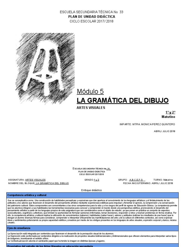 La Gramática Del Dibujo 5º Bimestre | PDF | Aprendizaje | Dibujo