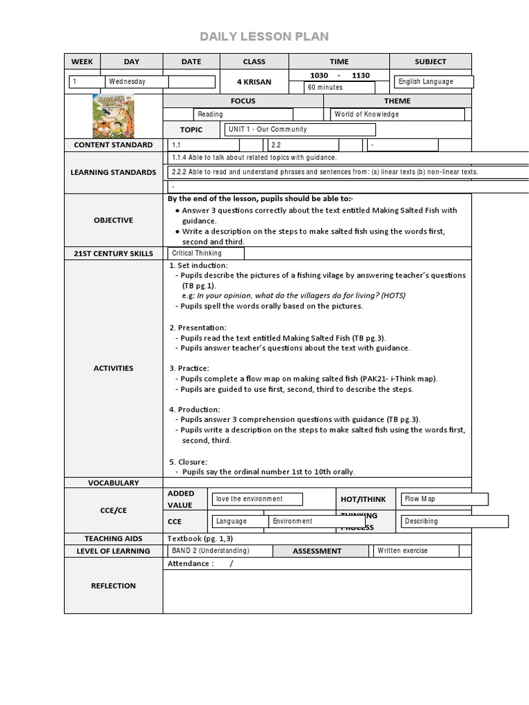 Lesson Plan English SK - R | PDF | Lesson Plan | Human Communication