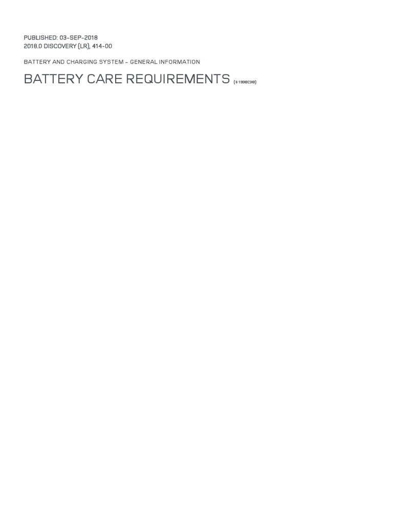 Battery Requirement | PDF | Battery Charger | Manufactured Goods