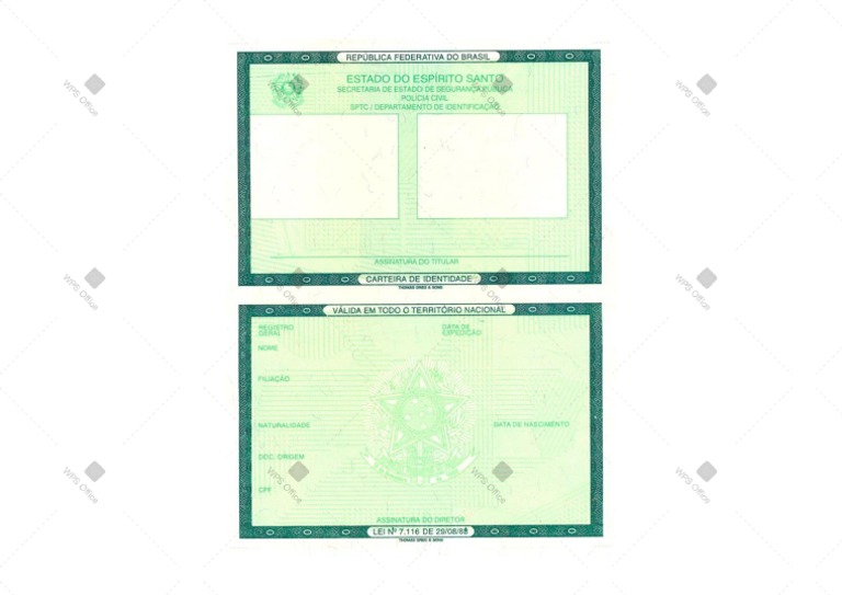 Modelo Da Nova Carteira de Identidade Brasileira | PDF