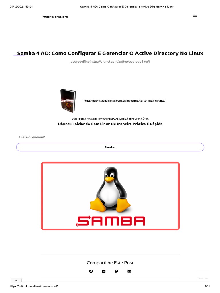 Samba 4 AD - Como Configurar E Gerenciar o Active Directory No Linux | Download grátis PDF ...