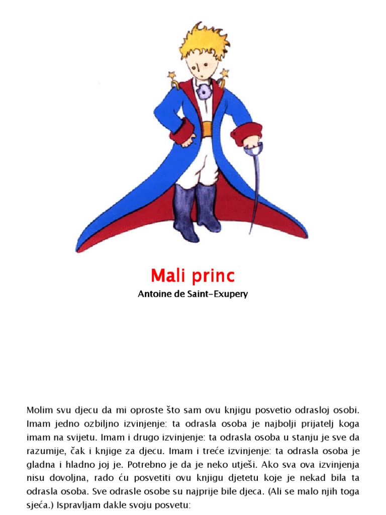 Antoine de Saint-Exupery - Mali Princ | PDF