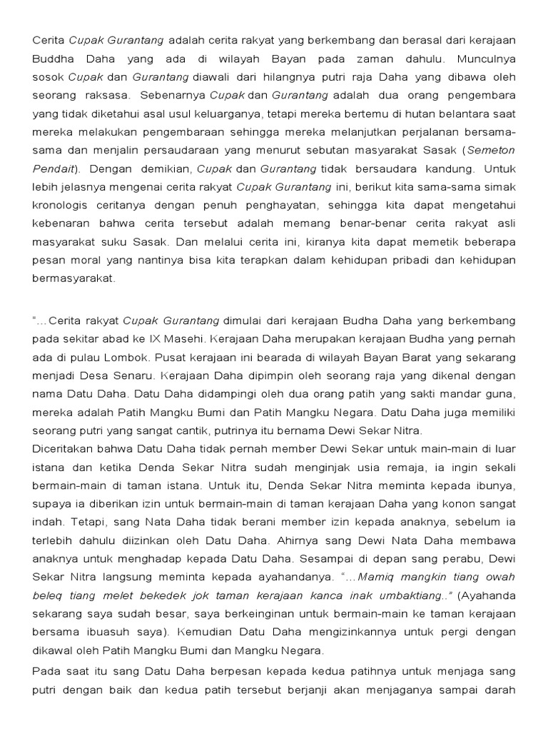 Cupak Gerantang | PDF