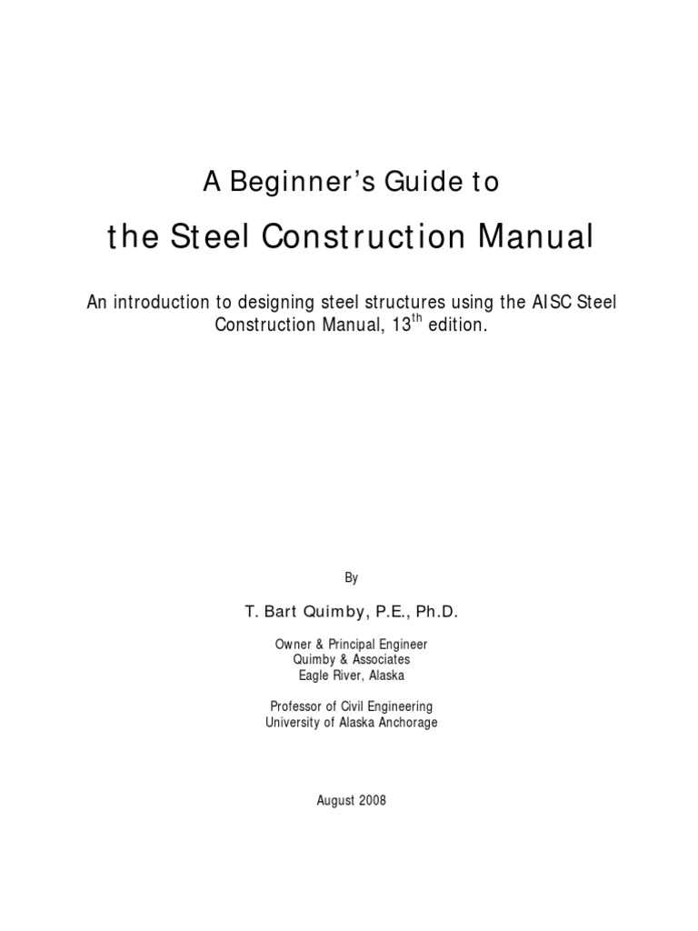 The Steel Construction Manual: A Beginner's Guide To | PDF | Technology ...