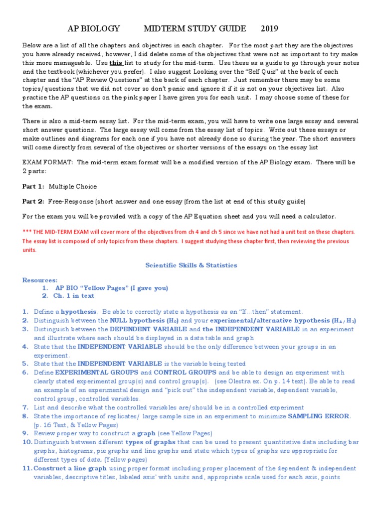 Biology Midterm Study Guide | PDF | Cell Signaling | Cell (Biology)