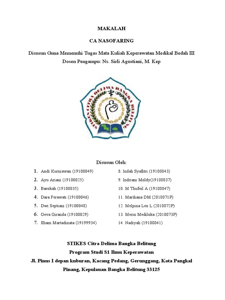 Materi Tentang Kanker Nasofaring (Ca Nasofaring) | PDF