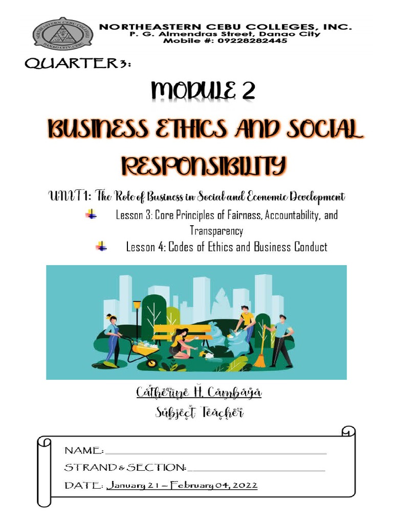 Q3 - Module 2 Business Ethics and Social Responsibility | PDF ...