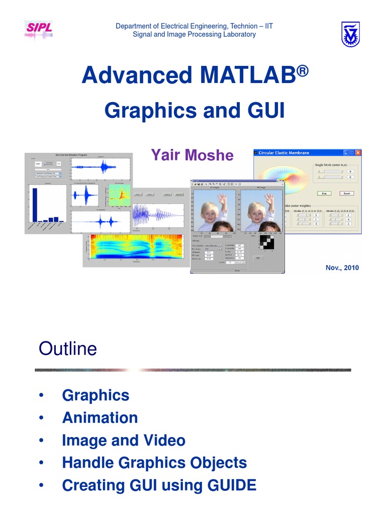 2010 - Graphics and GUI Using Matlab | PDF | Graphical User Interfaces ...