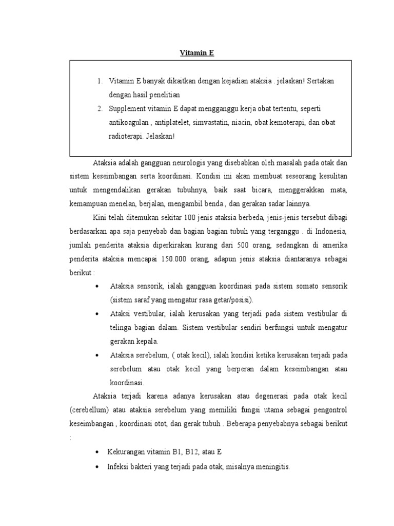 Vitamin E | PDF | Sains & Matematika
