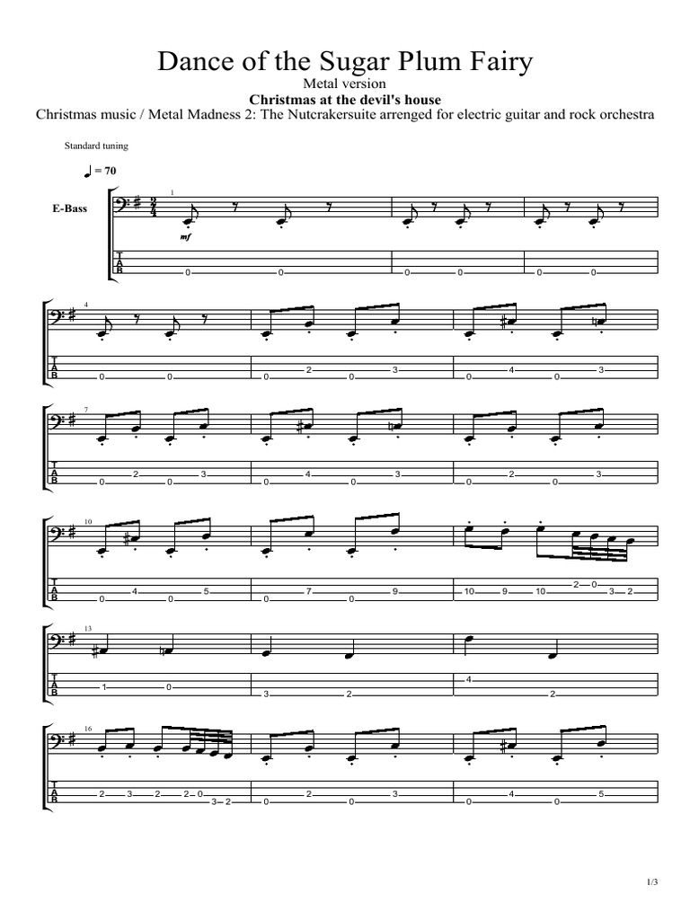 Metal Arrangement: Sugar Plum Fairy | PDF | Musical Instruments ...