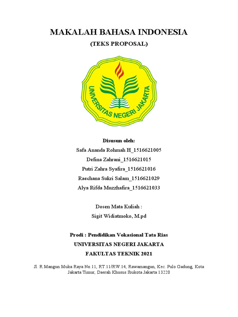 Definisi dan Struktur Teks Proposal | PDF