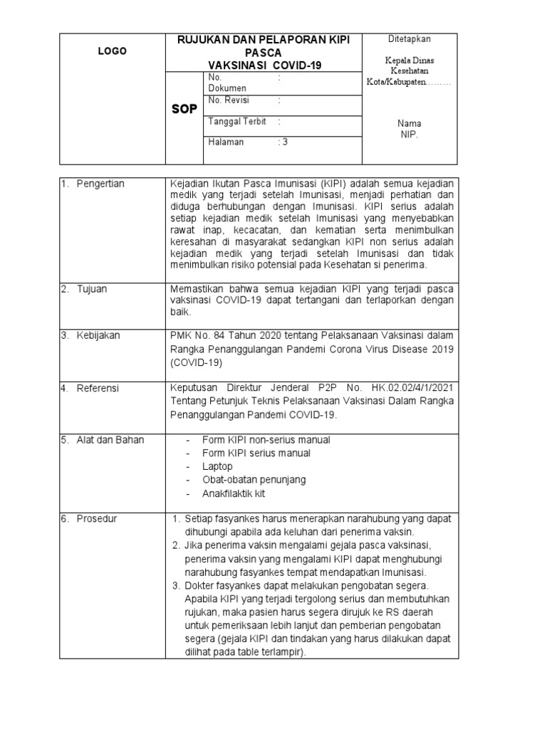 Sop Rujukan Kipi | PDF