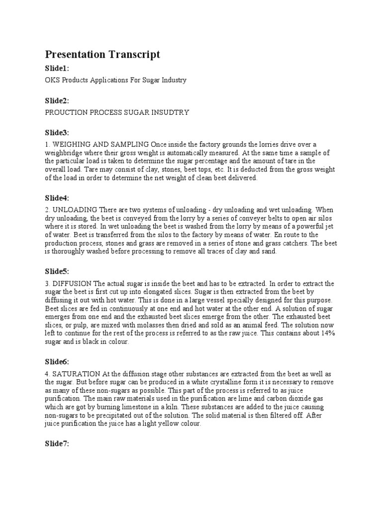 Presentation Transcript | PDF | Sugar Beet | Sugar