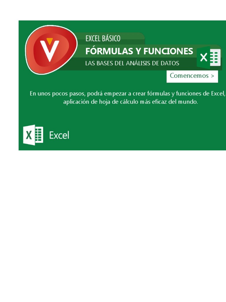Fórmulas y Funciones | PDF | Microsoft Excel | Matemáticas