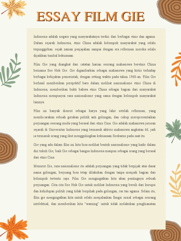 Essay Film Gie | PDF