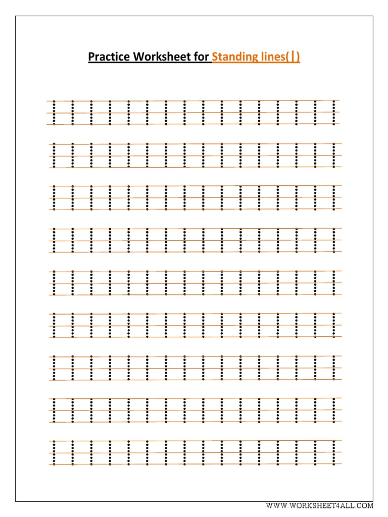 Practice Worksheet For: Standing Lines | PDF